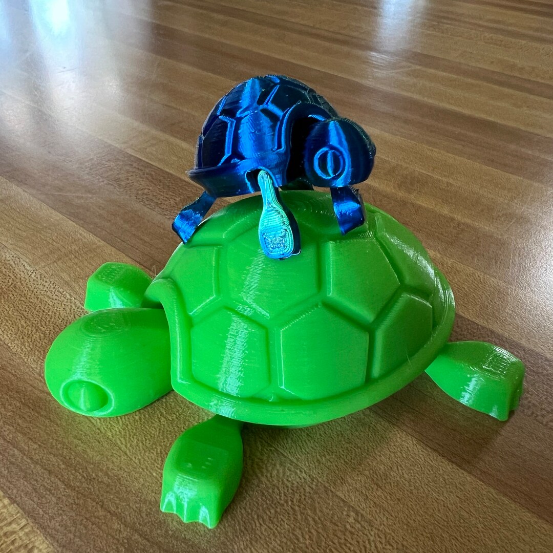 3D Printed Cute Baby Turtle - Articulated Head and Legs - Etsy