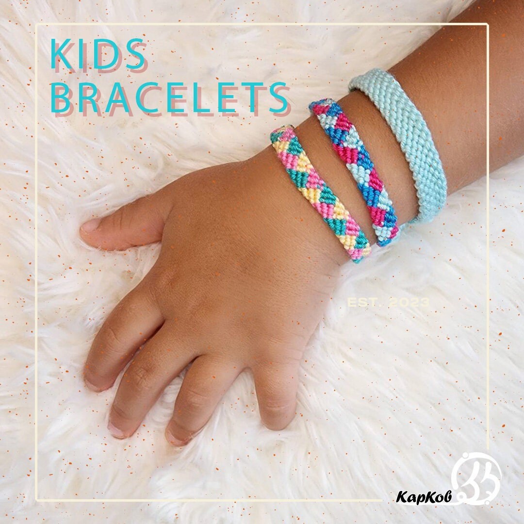 Kids Friendship Bracelet-handmade for Wrist or Anklets ,braided Cotton ...