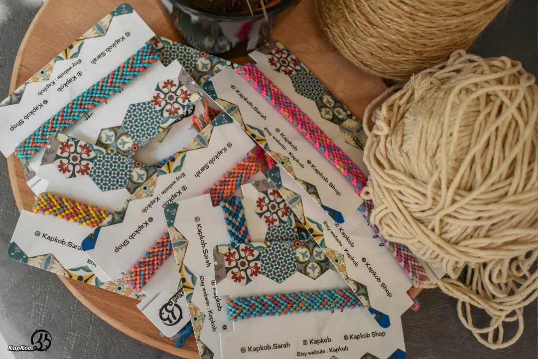 Multi Colored Thread Friendship Bracelet-handmade for Wrist or - Etsy