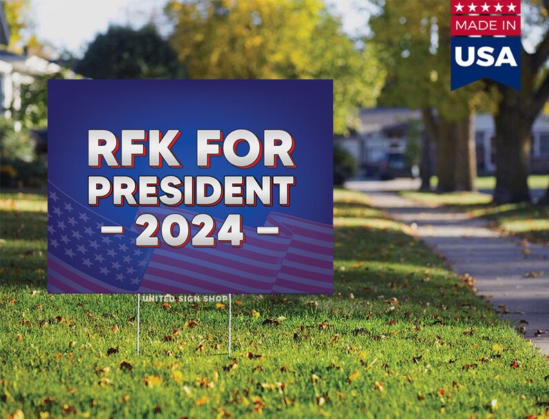 Robert F Kennedy for President // RFK 2024 Double Sided Yard Sign ...