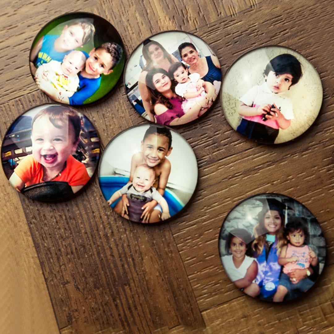 Custom Photo Fridge Magnet, Personalized Picture Magnet, Round Square ...