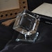Blank Crystal Cube, Beveled Optical Clear, Display Block With Rotating ...