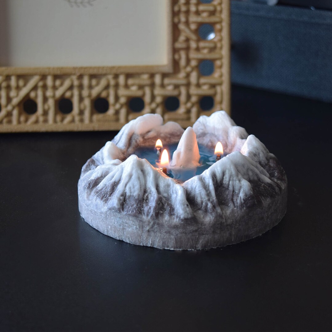Gift Unique Volcano Lake Candle, Handcrafted Eco-friendly Hand-poured ...
