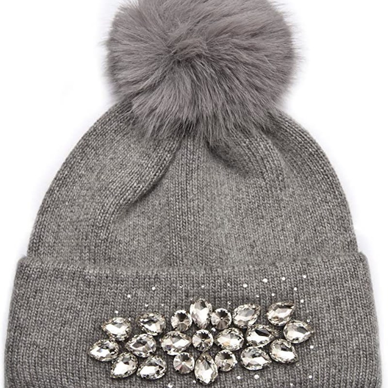 Rhinestone Beanie Hat - Etsy