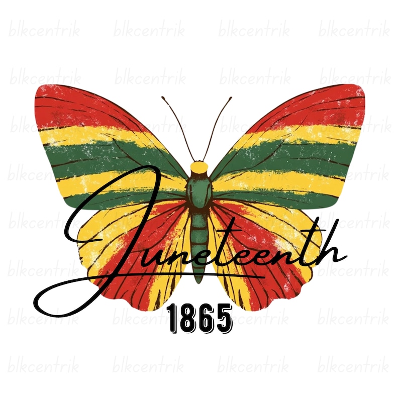 Juneteenth Butterfly PNG: Black Pride Liberation Clip Art Digital ...
