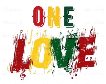 Reggae PNG: One Love Jamaican Design (digital Download - Etsy