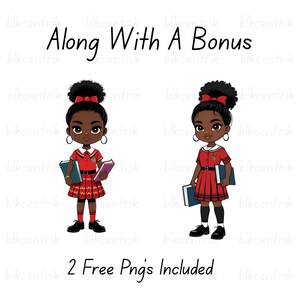 Back to School Black Girl Png , Black School Girl With Books and ...