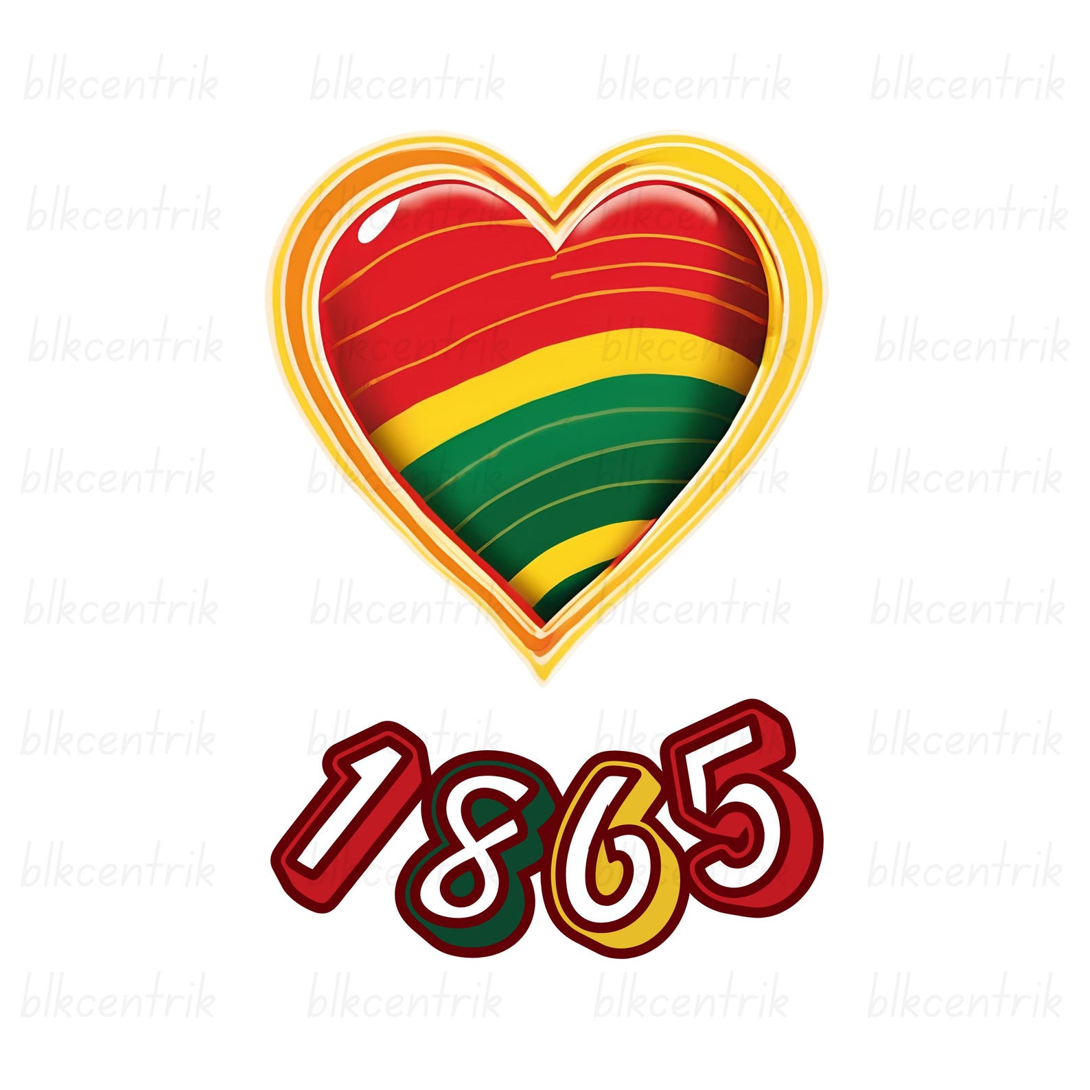 Juneteenth 1865 Heart PNG: Black Pride Clip Art (digital Download) - Etsy