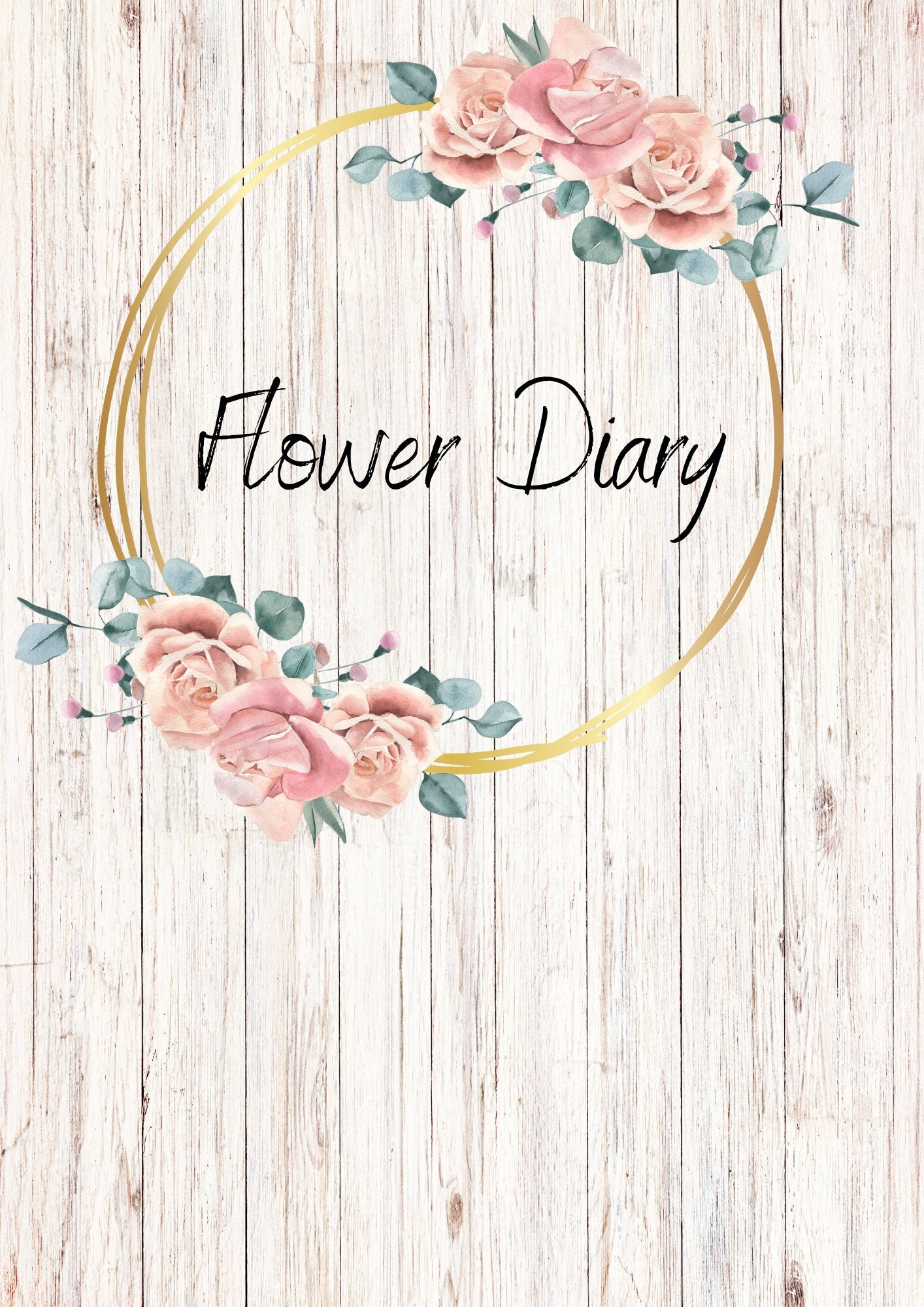Plantdiary, Plantbook, Digital, Printable, Diary, Download, Flower ...
