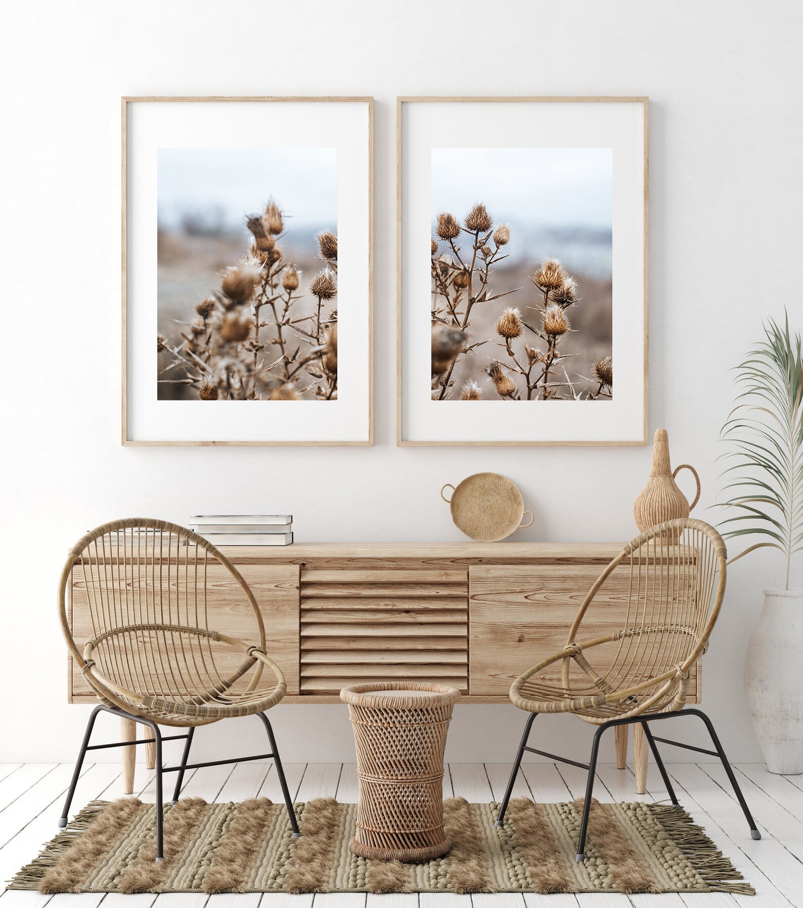 Botanical Prints Set of 2,wild Grass Print,set of 2 Wall Art,farmhouse ...