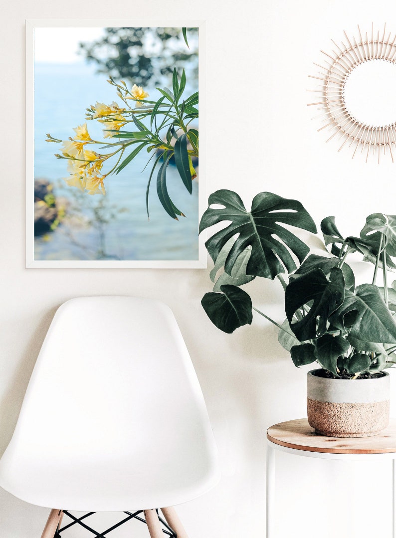 Yellow Oleander Print Flowers Wall Art Oleander Wall Art - Etsy