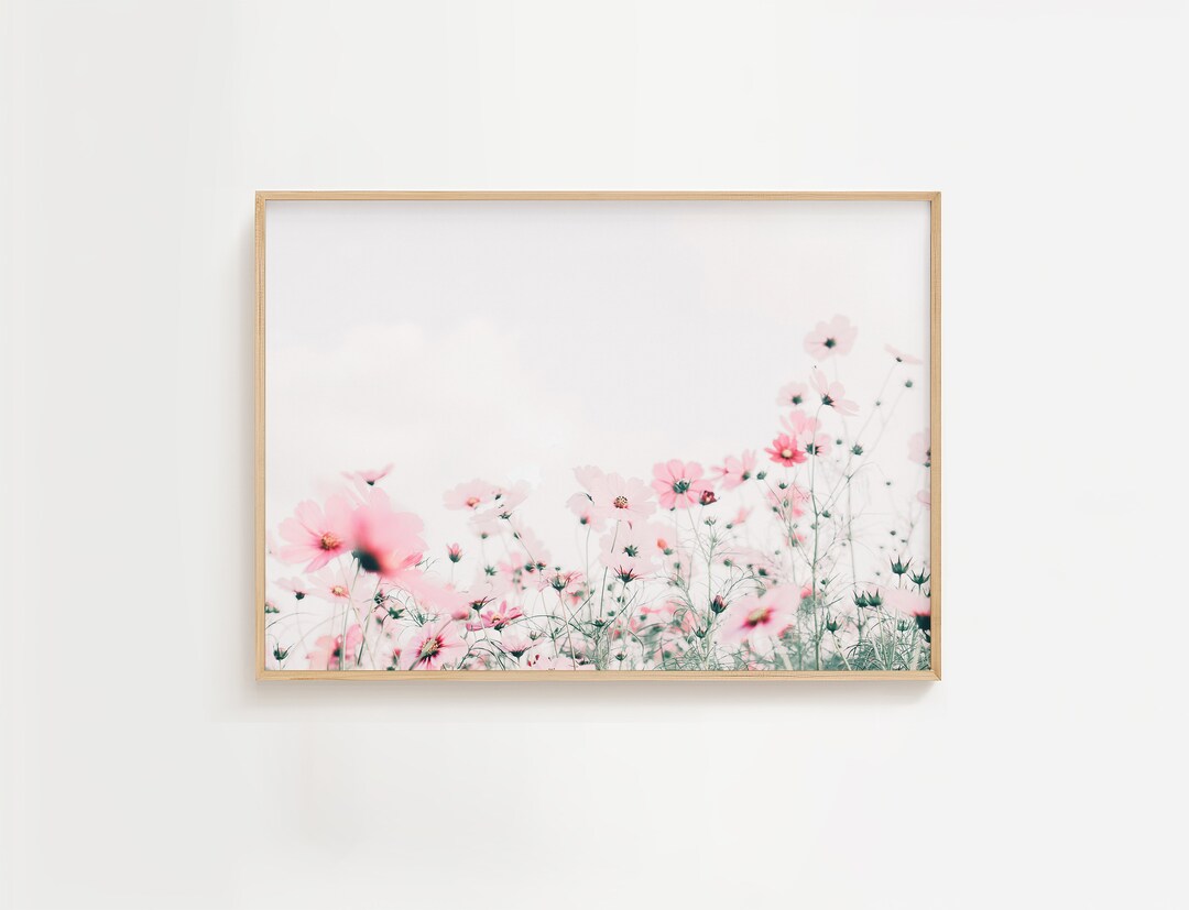 Flower Field Print, Botanical Print, Spring Flowers Wall Art, Wild ...