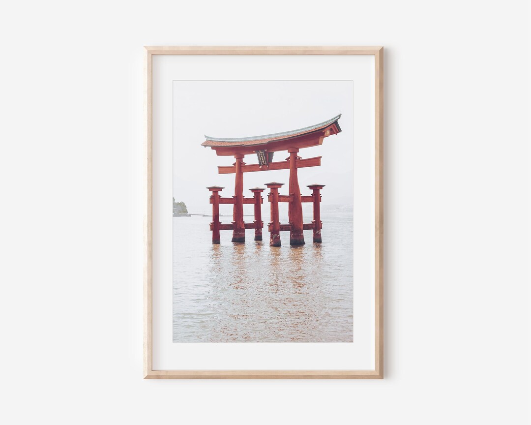 Japanese Torii Gate Print, Minimalist Japan Shrine Art (digital Print ...