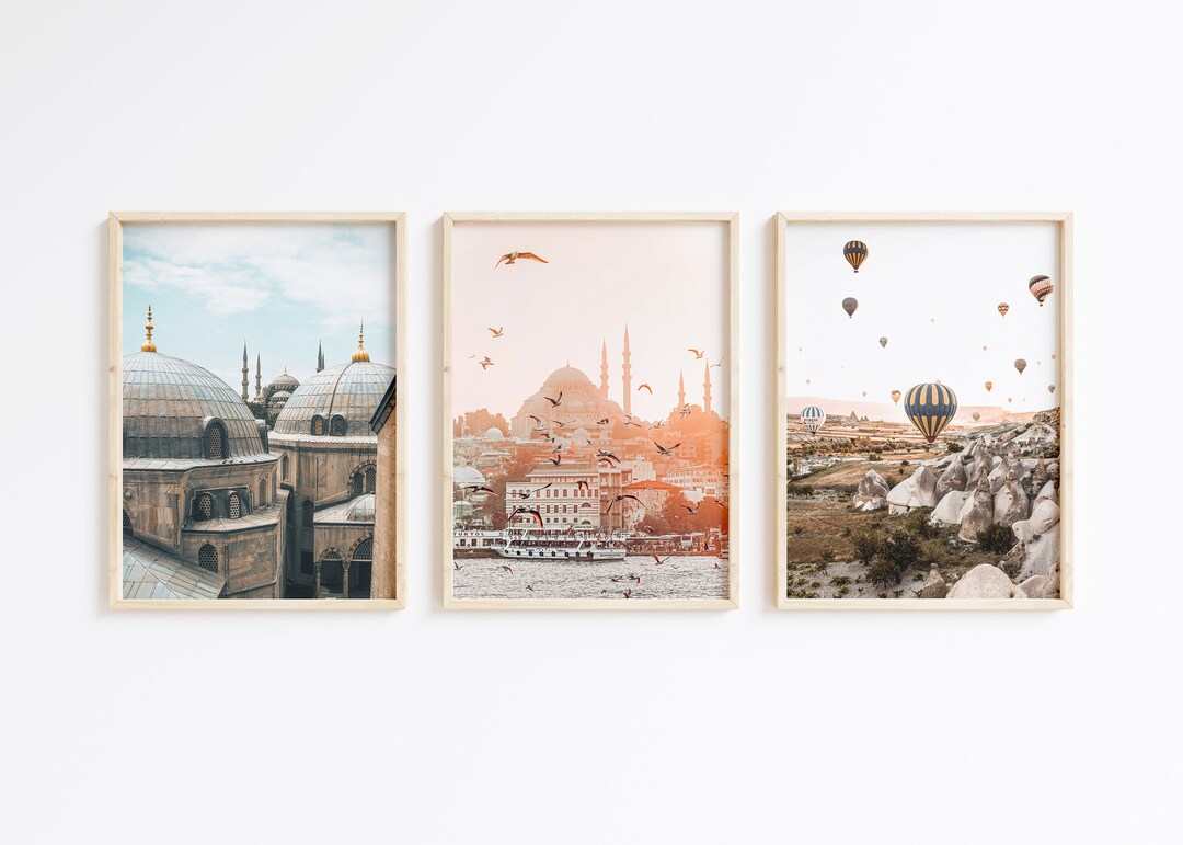 Istanbul Print Set of 3, Istanbul Wall Art, Turkey Art Print, Printable ...