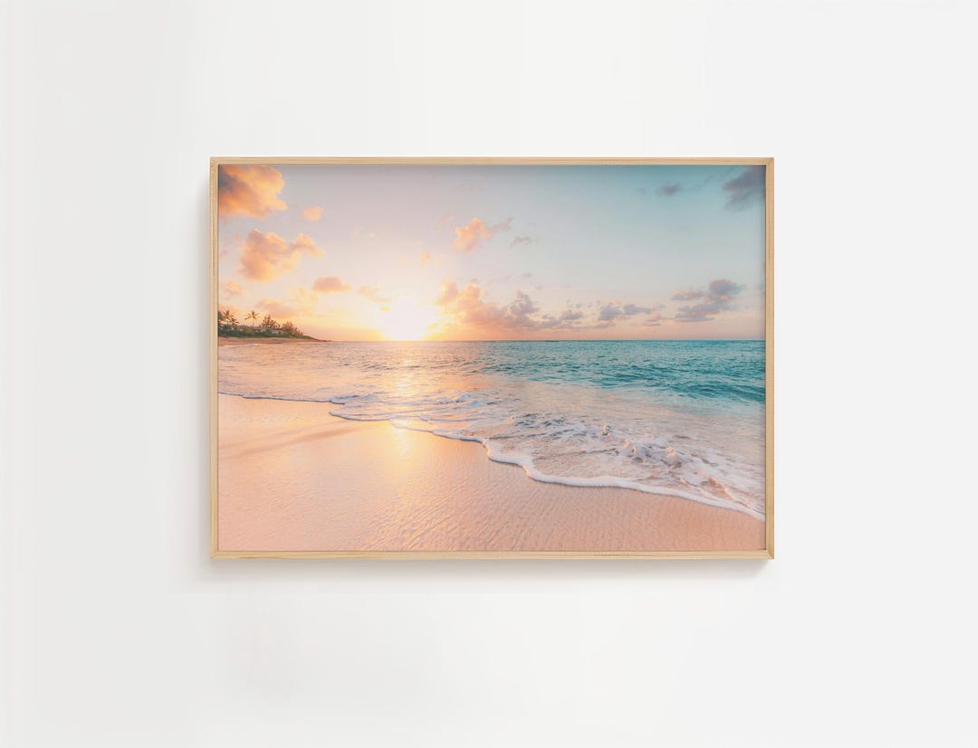 Beach Sunset Seascape Photography, Coastal Wall Art (digital Download ...