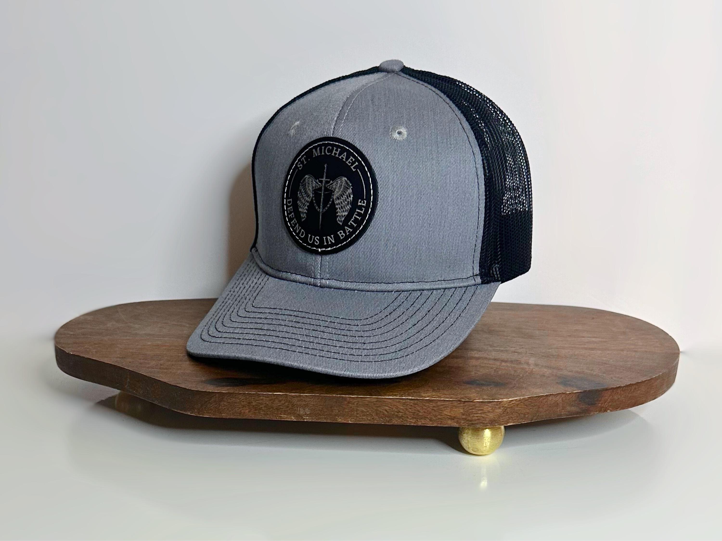St. Michael Hat/ Leather Patch Hat/ Catholic Hat for Men/ Catholic Hat ...