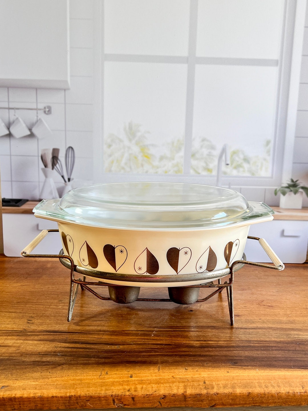 Pyrex Promotional Golden Hearts Vintage Casserole Christmas Gift for ...