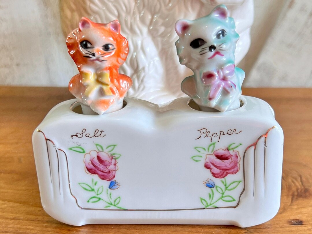 Mid-century Cat Nodder Vintage Cat Salt & Pepper Shakers MCM 50s ...