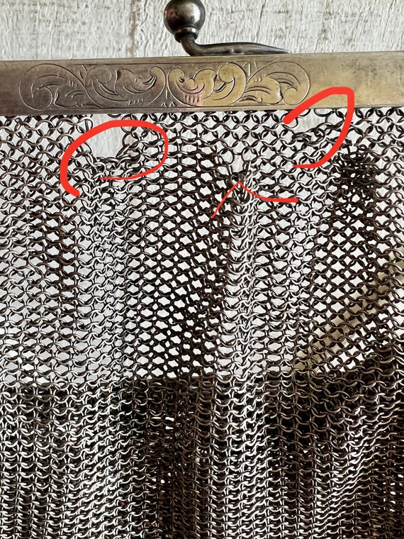Antique Armor Purse Vintage Chainmail Wristlet Mesh P… - Gem