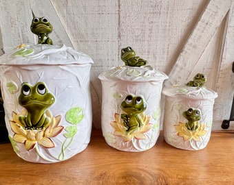Frog Canister Set - Etsy