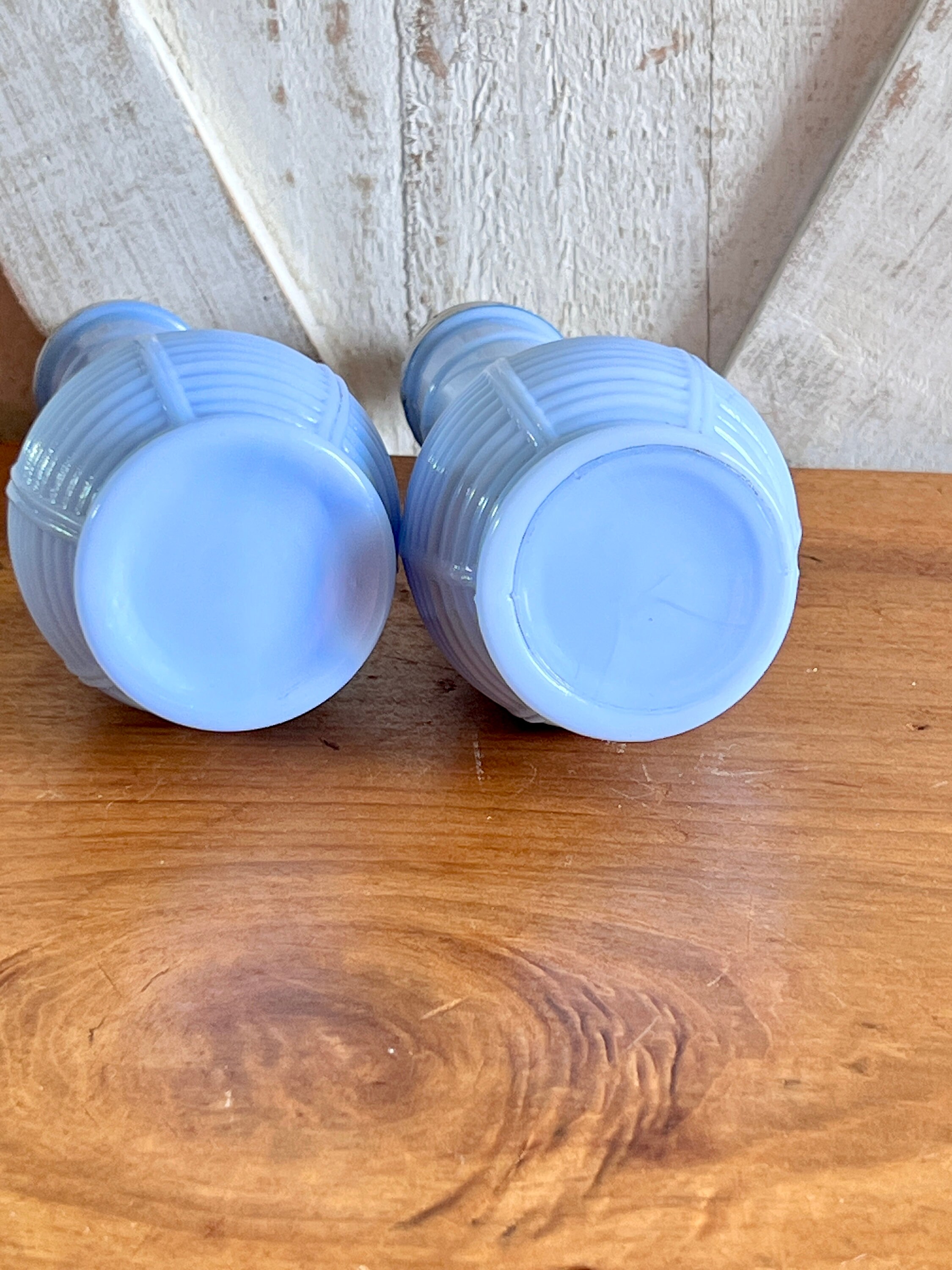 Shaker Set Delphite Blue Glass Shaker Set Vintage Jeannette Depression ...