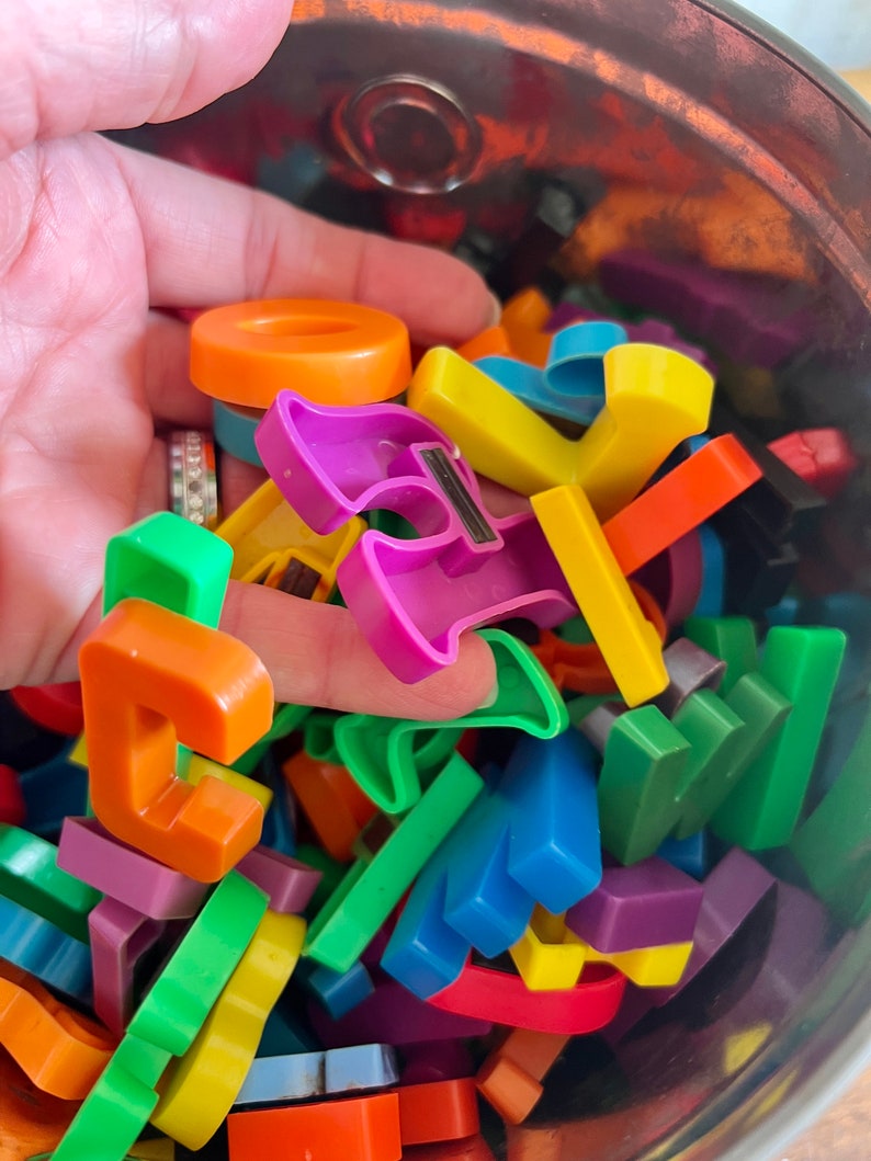 Vintage Refrigerator Magnets Fridge Letters and Numbers Old - Etsy