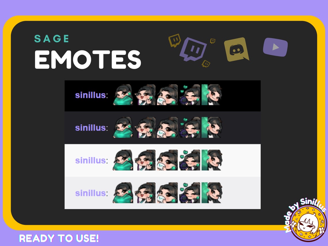 Sage Valorant Emote Set/ Twitch Emotes Pack / Emoji /discord - Etsy