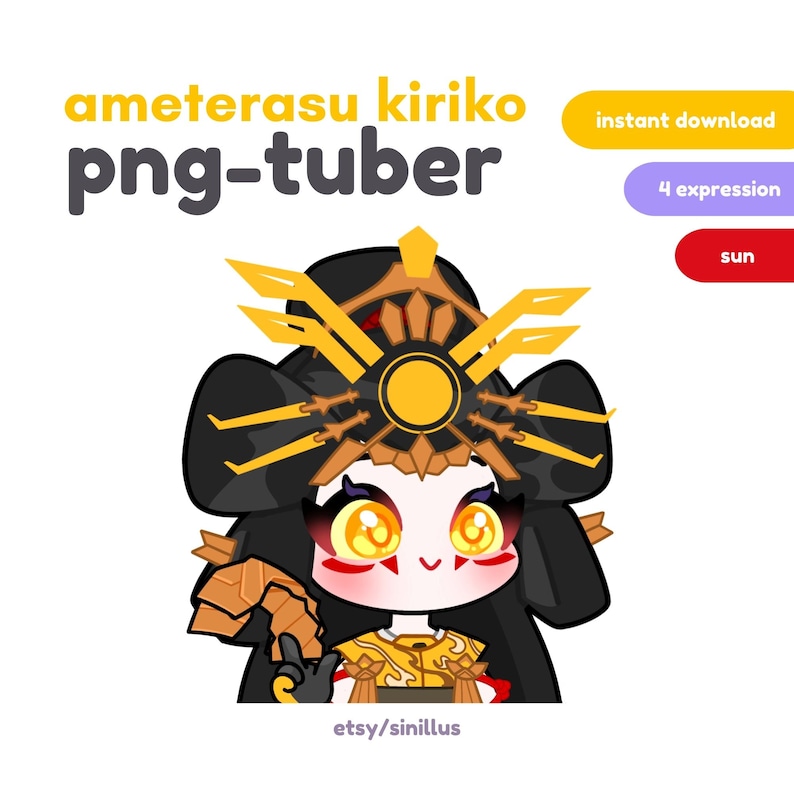 Amaterasu Kiriko Overwatch 2 Pngtuber SUN / Twitch Streamer /discord ...