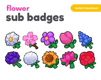 10x Mushroom Twitch Sub Badges / Bit Badges / Cheer / Cute / Streamer ...