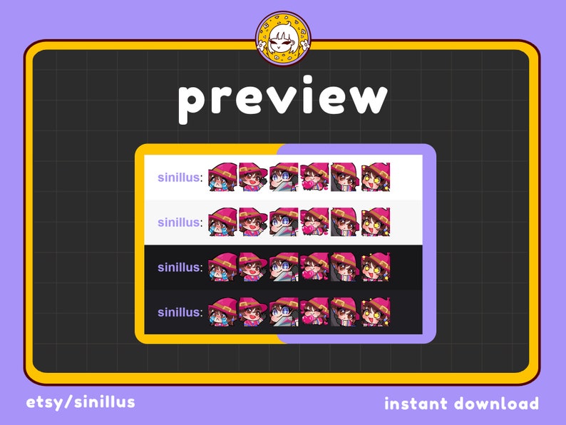 Witch Kiriko Emote Set/ Twitch Emote Pack / /discord / Youtube - Etsy UK