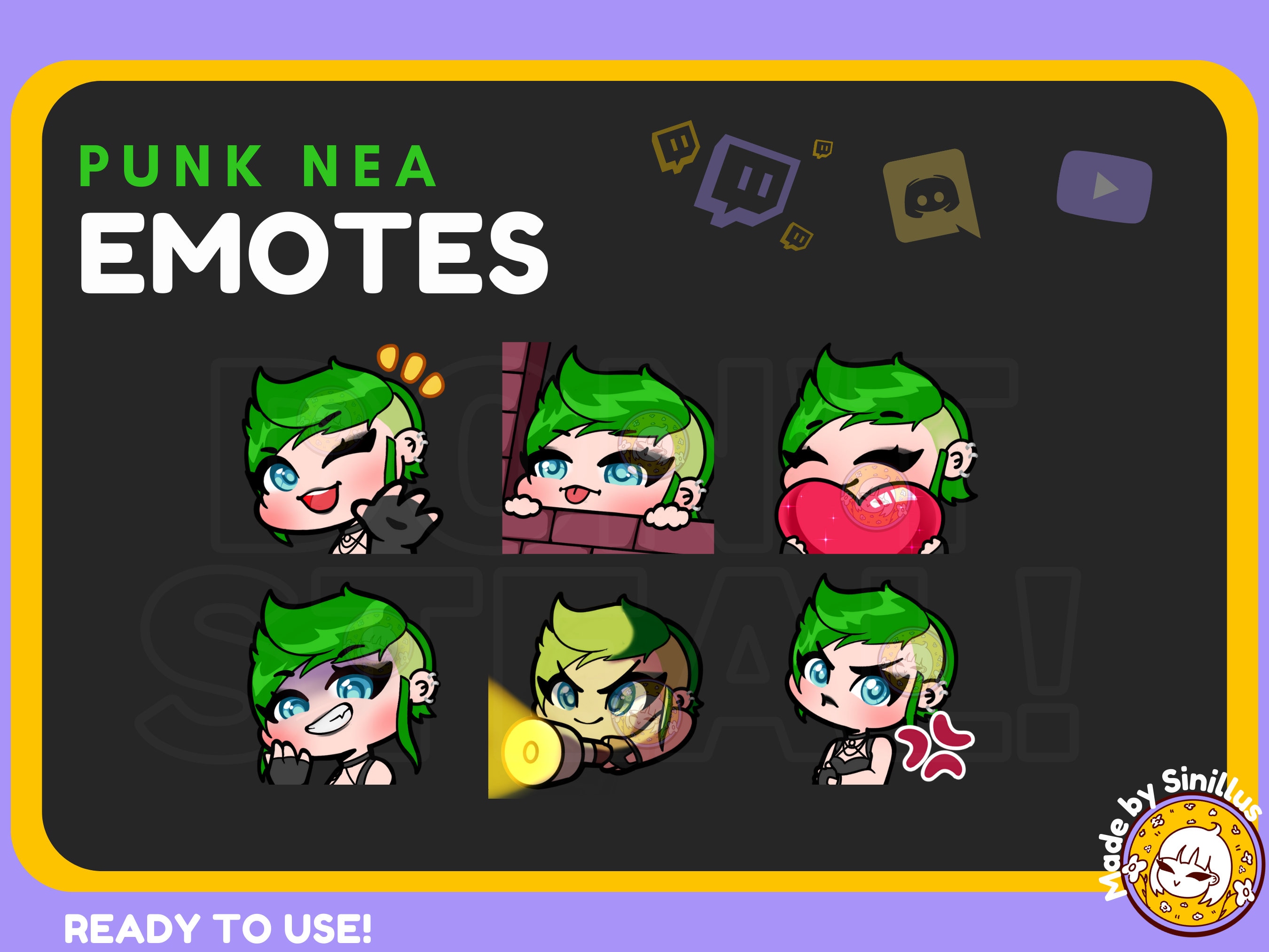 Punk Nea Emote Set/ Twitch Emotes Pack / Emoji /dead by - Etsy UK
