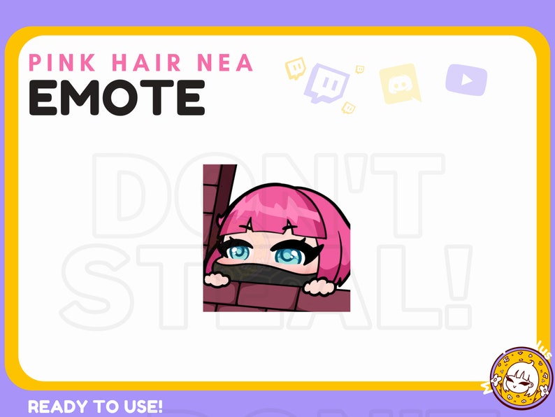 Pink Hair Nea Lurk Emote/ Twitch emotes pack /Dead By Daylight - Etsy ...