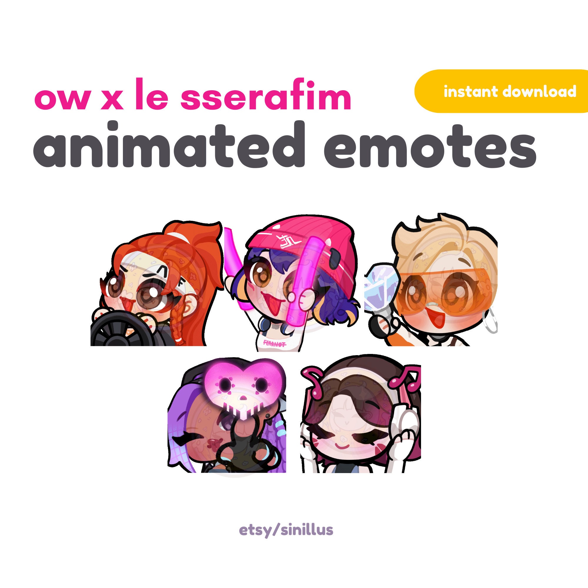 ANIMATED Overwatch Emote Pack / Twitch Emotes Pack / Dva / Tracer ...