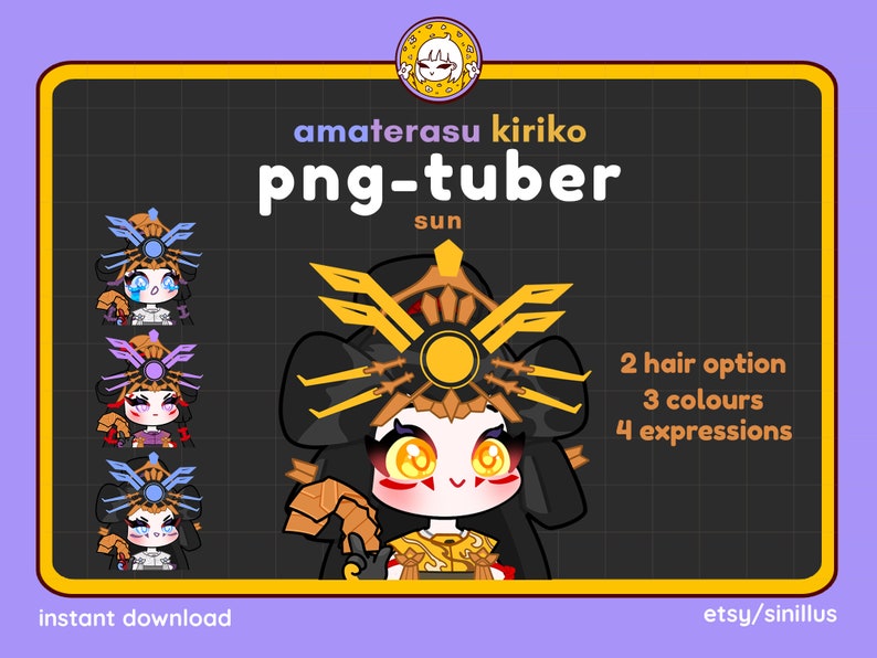 Amaterasu Kiriko Overwatch 2 Pngtuber SUN / Twitch Streamer - Etsy