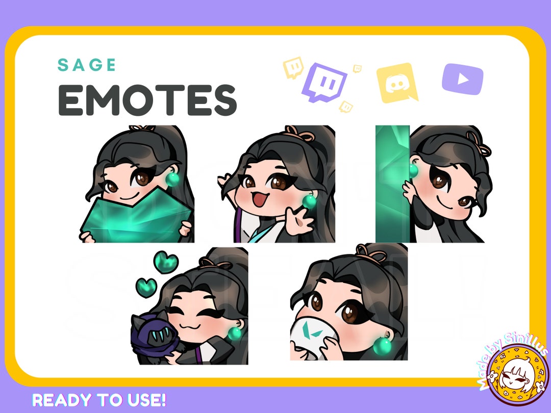 Sage Valorant Emote Set/ Twitch Emotes Pack / Emoji /discord - Etsy