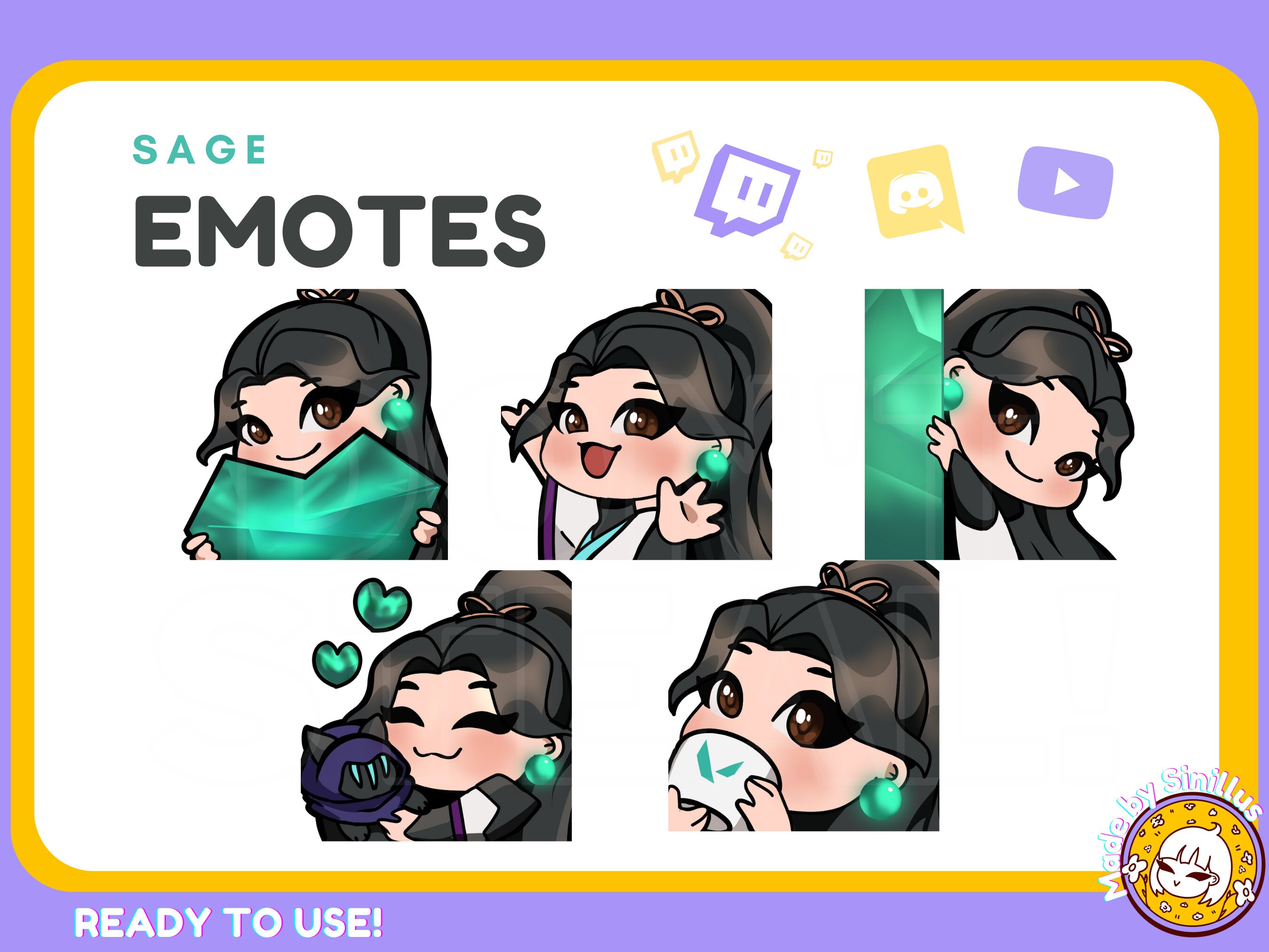 Sage Valorant Emote Set / Twitch emotes pack / Emoji / Discord | Etsy ...