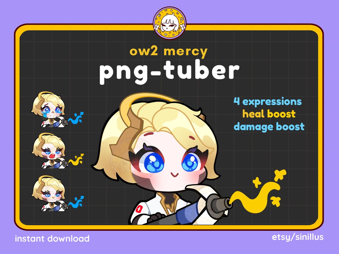Mercy Overwatch 2 Pngtuber / Twitch Streamer /discord Reactive - Etsy