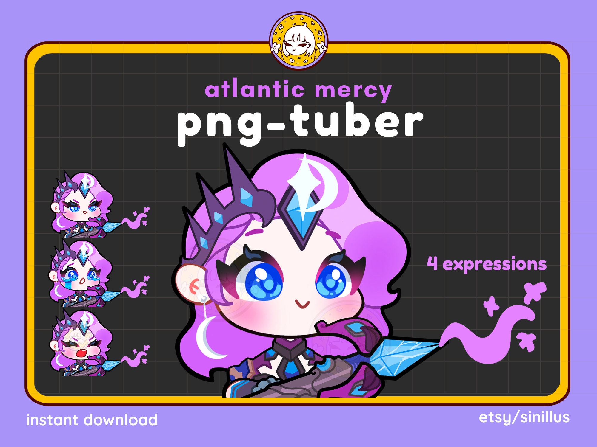 Atlantic Mercy Overwatch 2 Pngtuber / Twitch Streamer /discord - Etsy ...