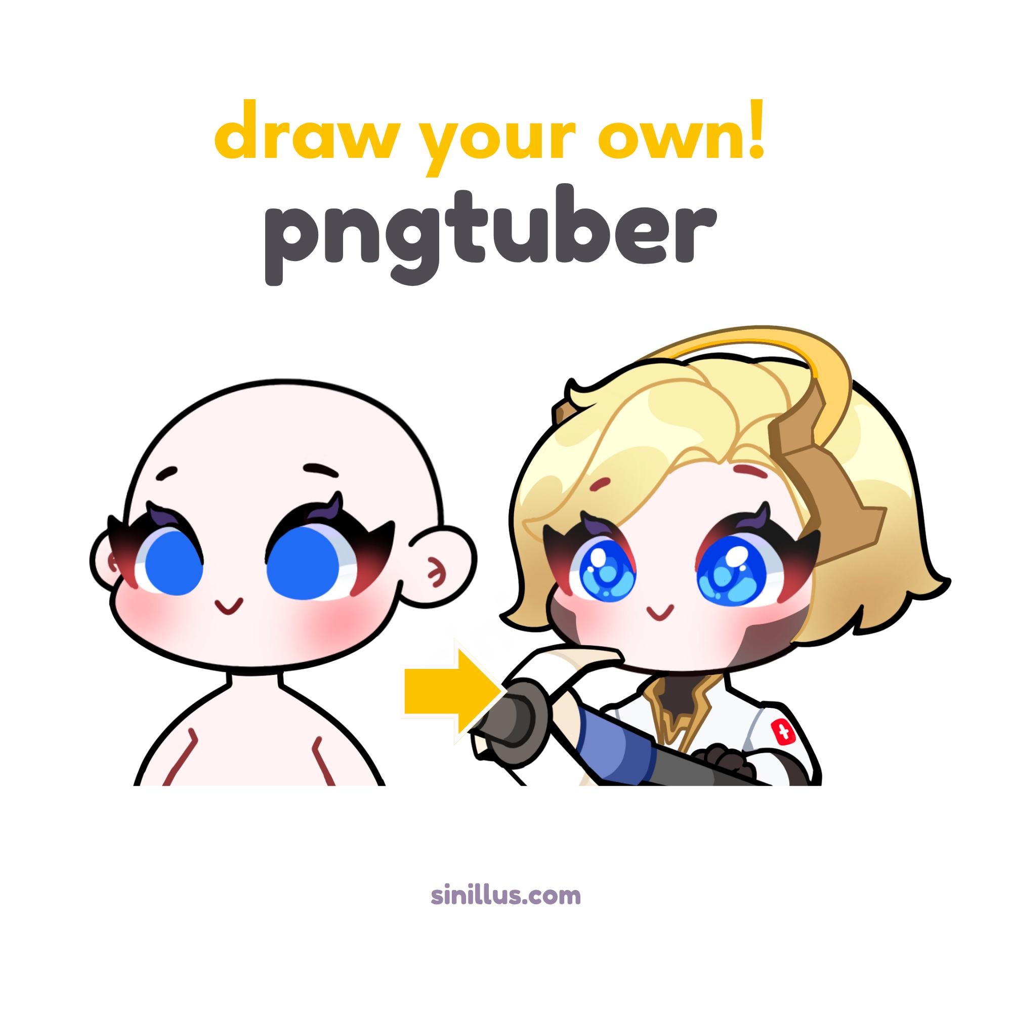 DIY Pngtuber Base: Draw Your Own Reactive Images (PSD Files) - Etsy
