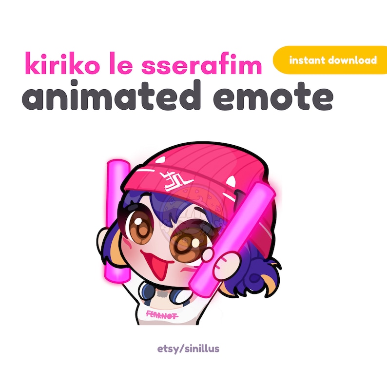 ANIMATED Kiriko Glowstick Emote / Twitch Emotes Pack / Emoji /discord ...