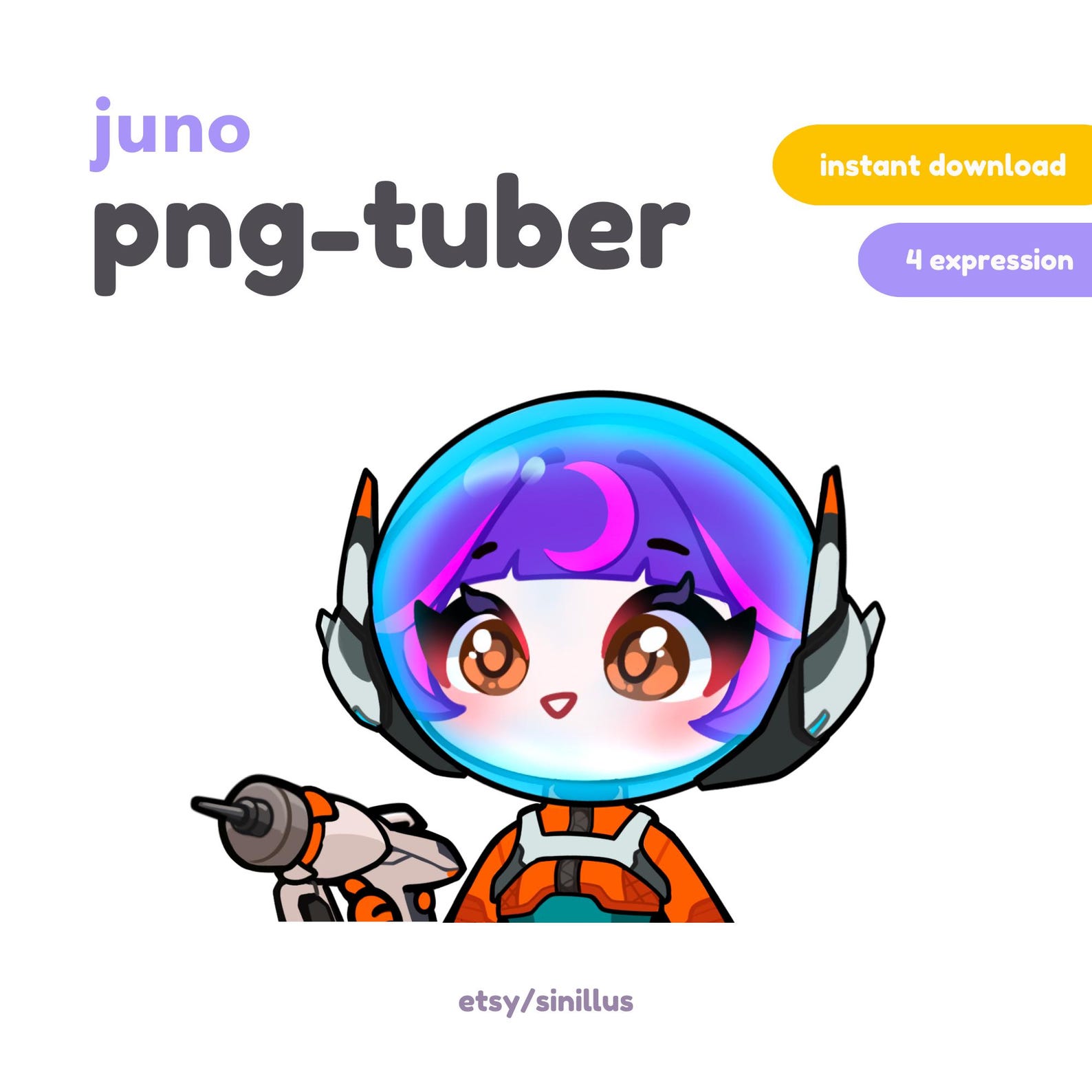 Juno Overwatch 2 Pngtuber / Twitch Streamer /discord Reactive Images ...