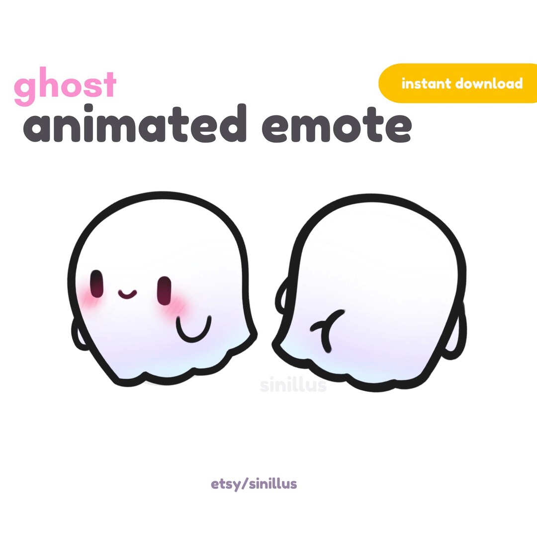 ANIMATED Ghost Spin Emote / Twitch Emotes Halloween / Spooky Emoji ...