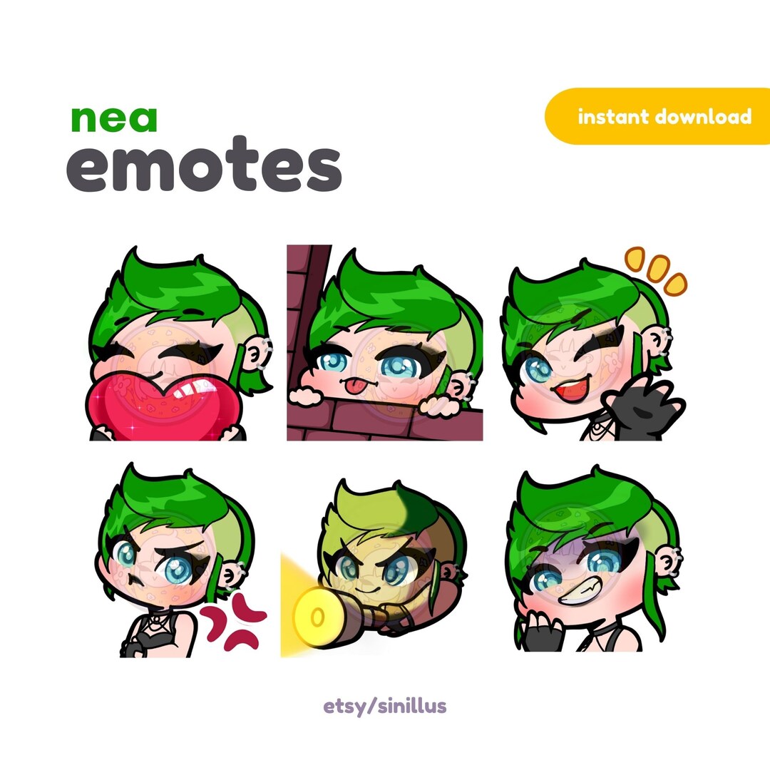 Punk Nea Emote Set/ Twitch Emotes Pack / Emoji /dead by Daylight ...
