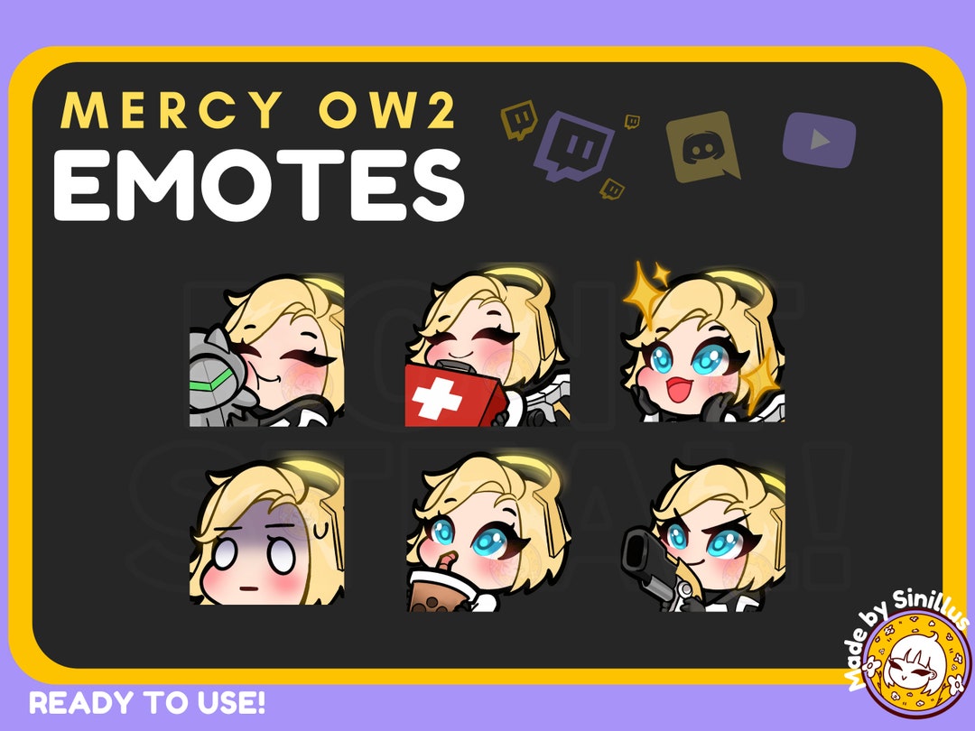 Mercy Overwatch 2 Version Emote Set/ Twitch Emotes Pack / - Etsy