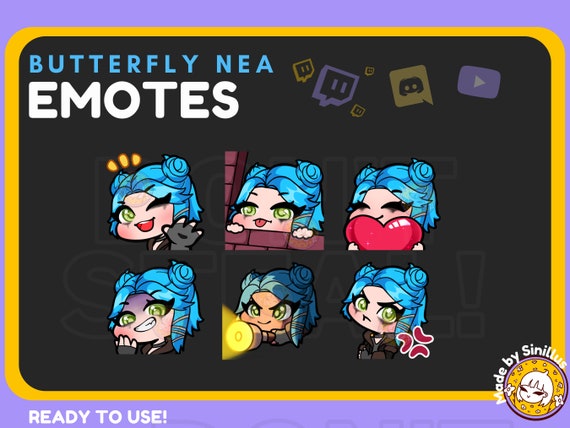 Butterfly of the Night Nea Emote Set/ Twitch Emotes Pack / - Etsy UK