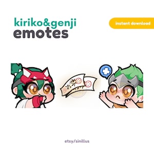 Kiriko&genji Overwatch 2 Emotes / Twitch Emotes / Overwatch Support ...