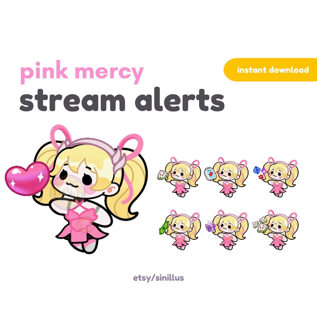 Pink Mercy Overwatch 2 Stream Alerts / Twitch Streamer / Youtube / Obs ...
