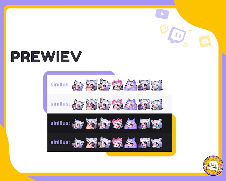 Dva Overwatch 2 Gumiho Emote Set/ Twitch Emotes Pack / Dva Halloween ...