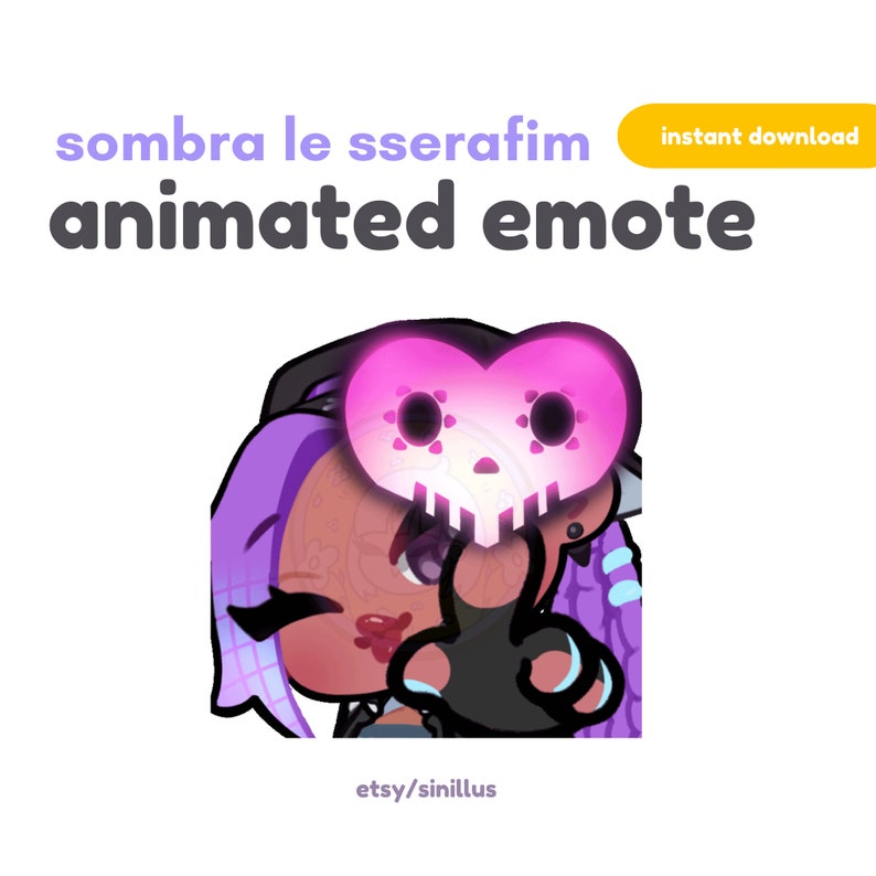 Animated Sombra Boop Emote: Chibi Overwatch Emotes (digital Download ...