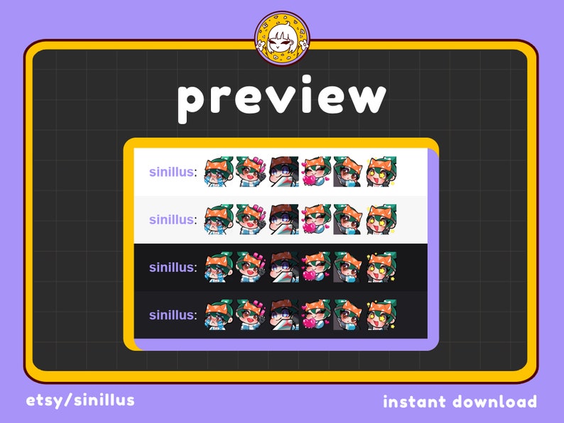 Sukajan Kiriko Emote Set/ Twitch Emote Pack / /discord / - Etsy